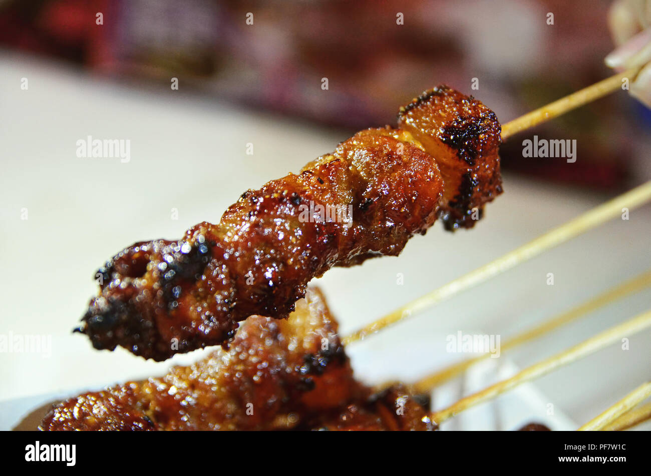 Pork satay (sate babi Stock Photo - Alamy