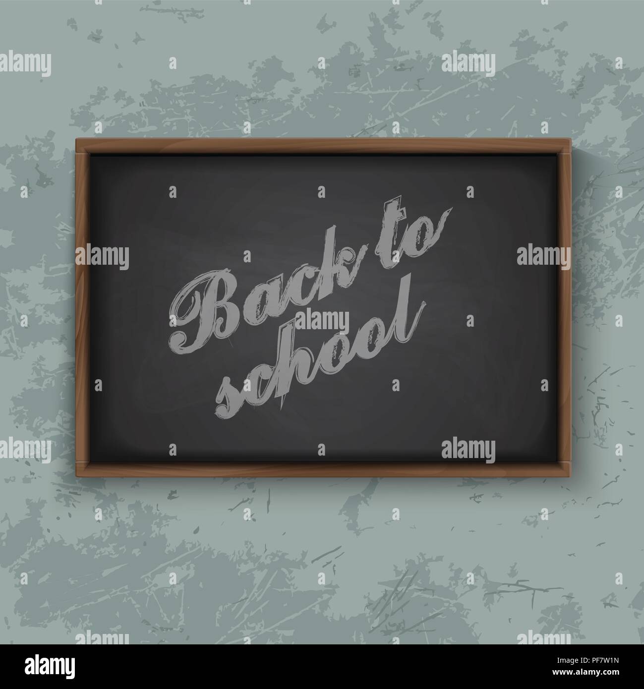 Back to School Chalkboard Stock Vector Image & Art - Alamy