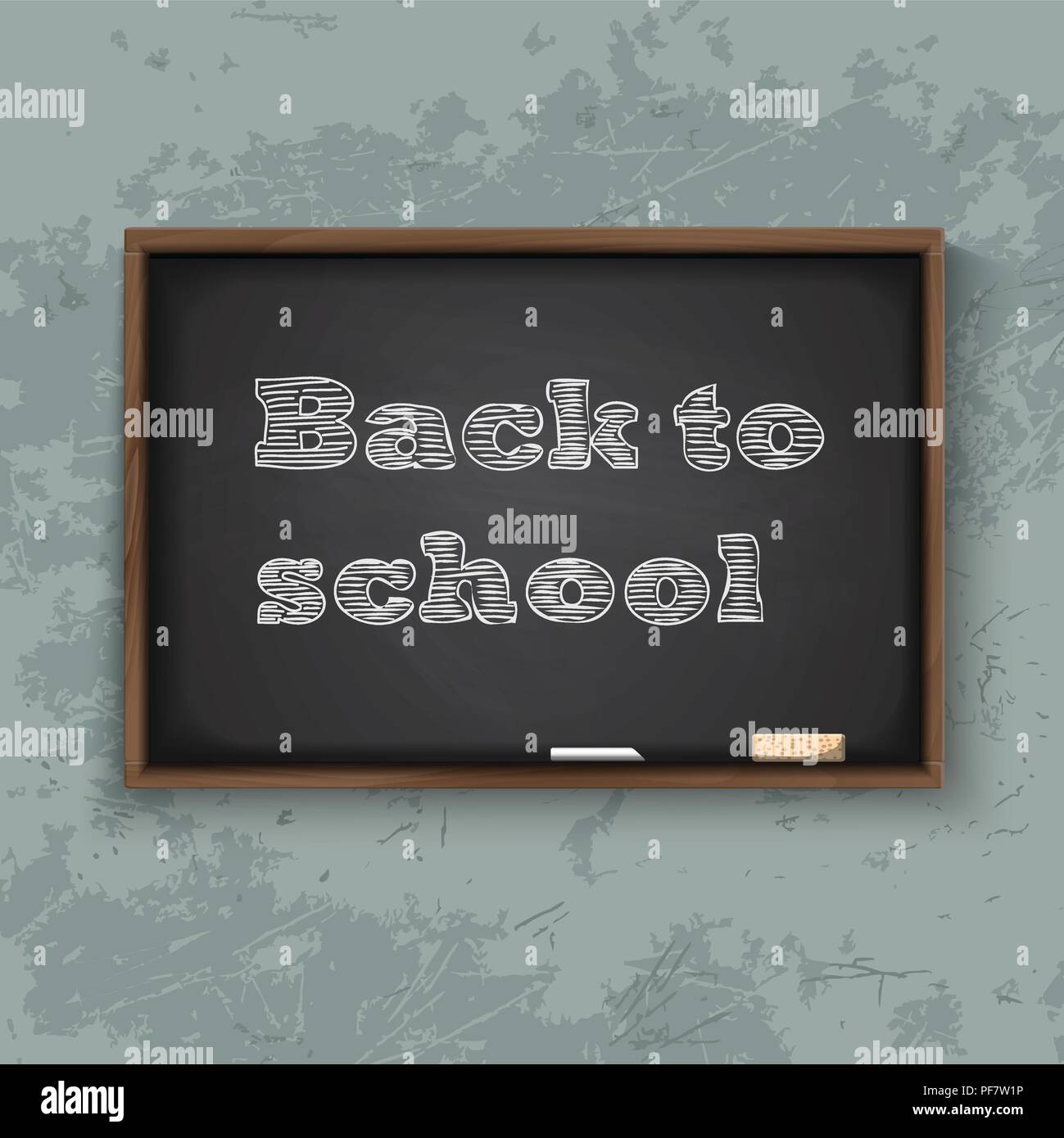 Back to School Chalkboard Stock Vector Image & Art - Alamy