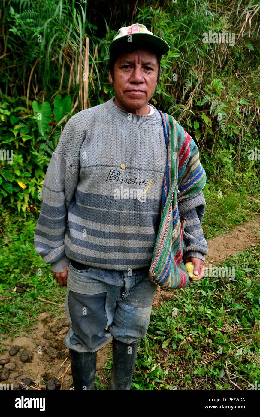 Farmer in LA ZUNGA - Ecuador border -San Ignacio- Department of ...