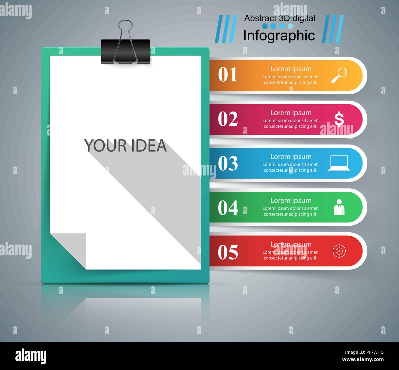 Business paper infographic. Tablet icon Stock Vector Image & Art - Alamy
