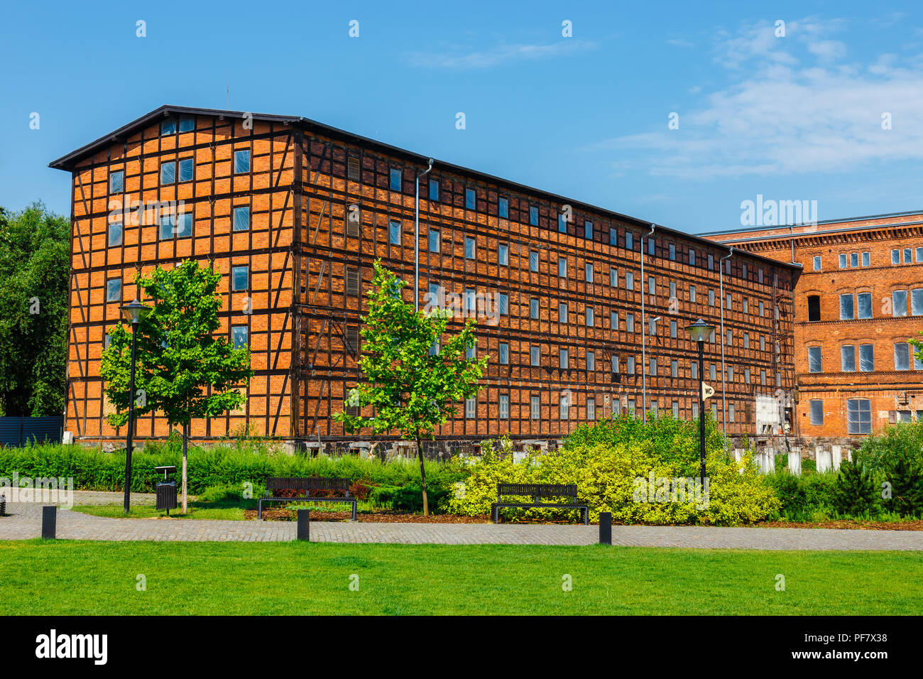 Architecture of Mill Island in Bydgoszcz city, Poland Stock Photo - Alamy