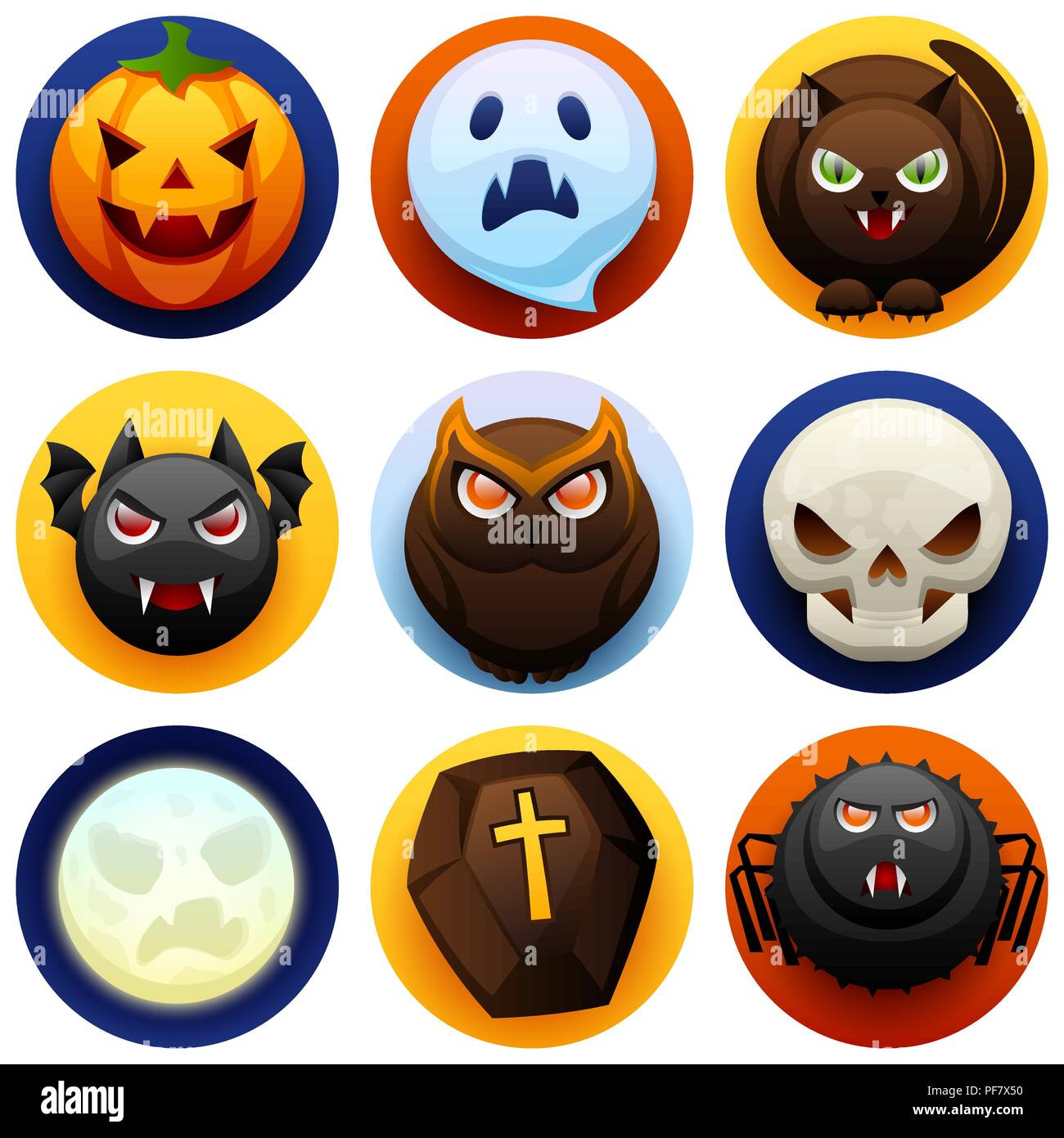 Happy Halloween icon set Stock Vector Image & Art - Alamy