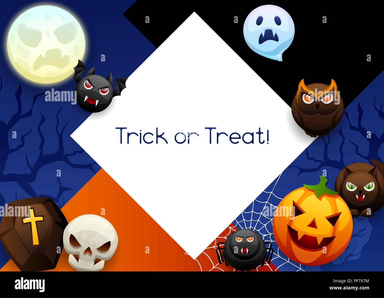 Happy Halloween greeting card Stock Vector Image & Art - Alamy