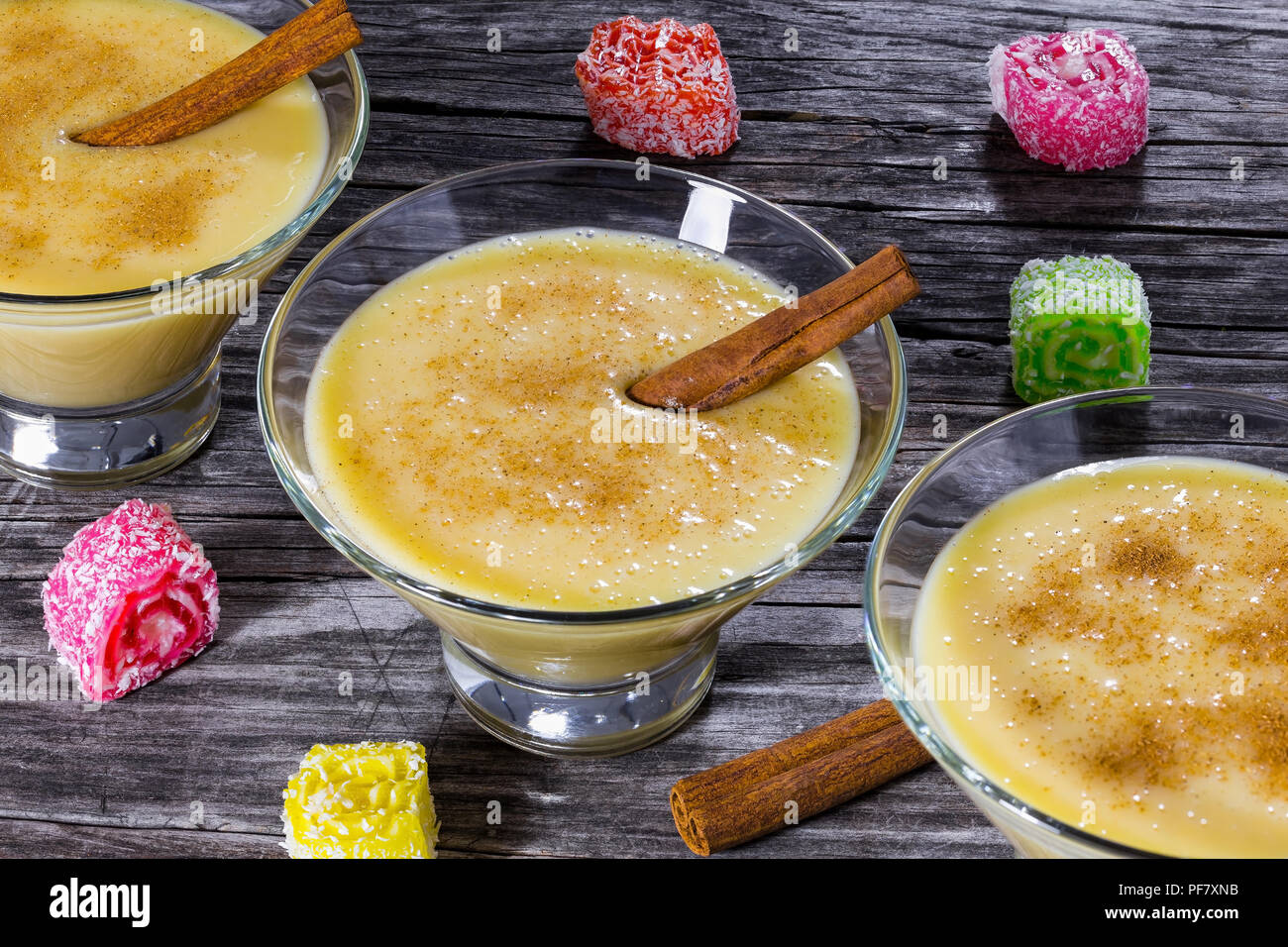 eggnog with cinnamon, classic recipe Stock Photo - Alamy