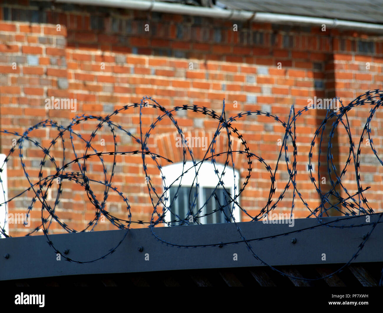 Barbed Wire On Top Brick Stock Photos & Barbed Wire On Top Brick Stock ...