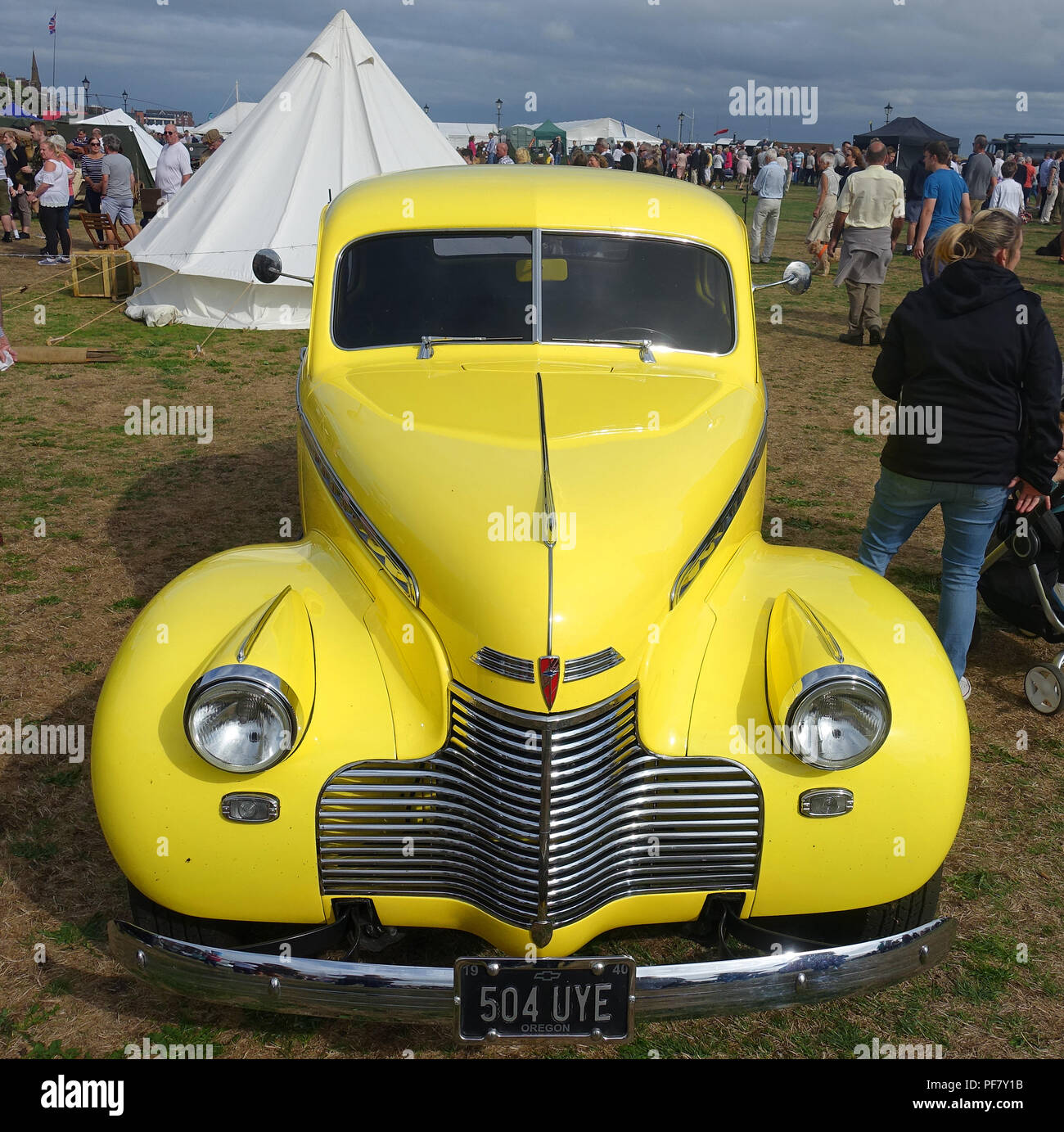 Classic American Chevrolet car on Lytham Green for the Lytham 1940s ...