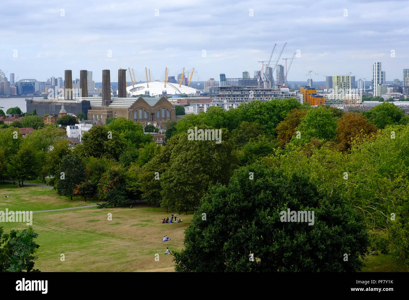 View of London from the Royal Observatory Greenwich, London Uk Stock ...