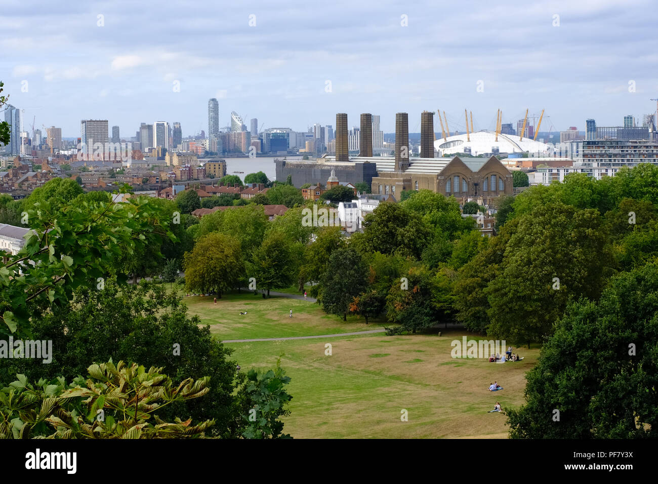 View of London from the Royal Observatory Greenwich, London Uk Stock ...