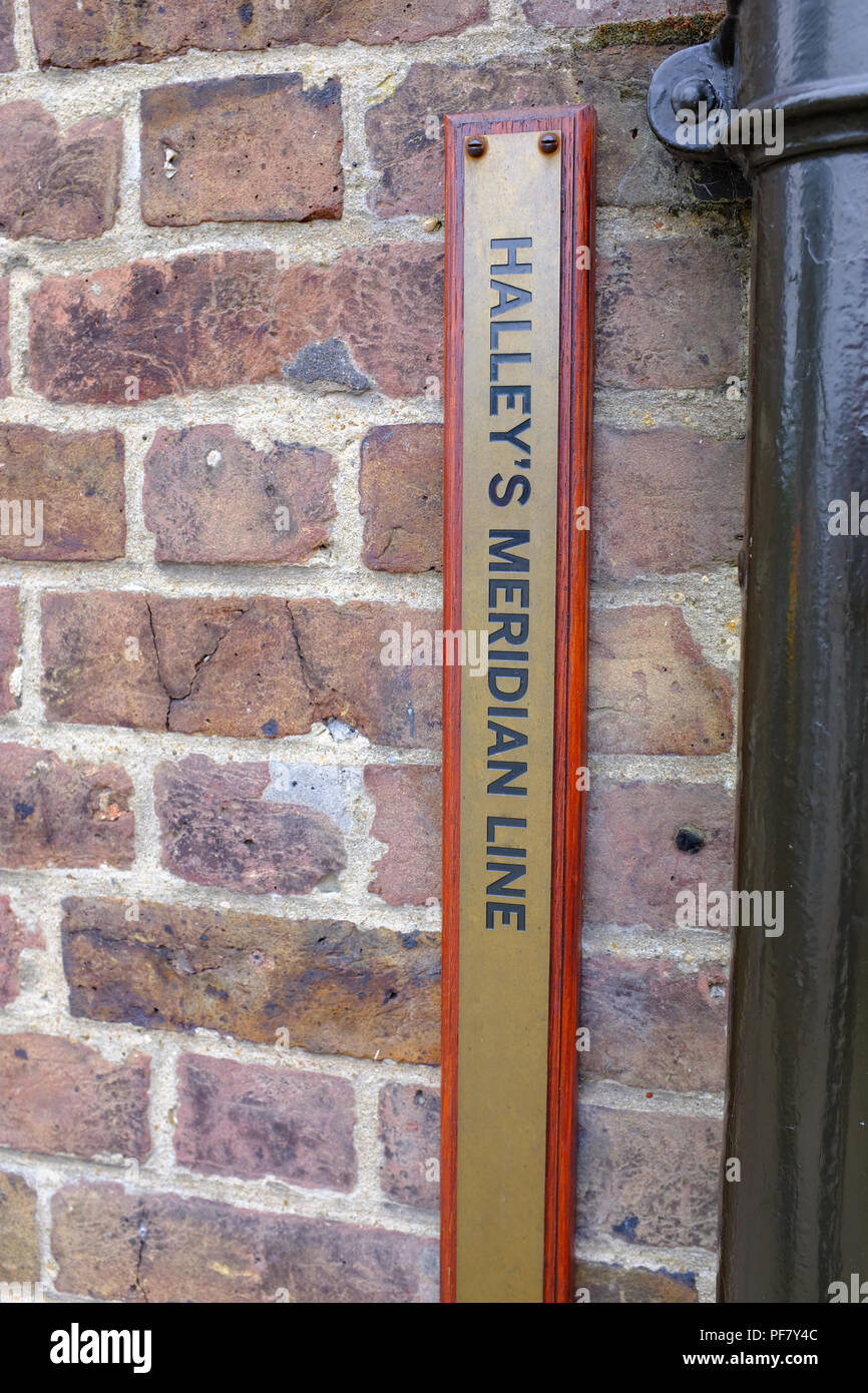 Halley's Meridian Line at The Royal Observatory Greenwich London UK ...