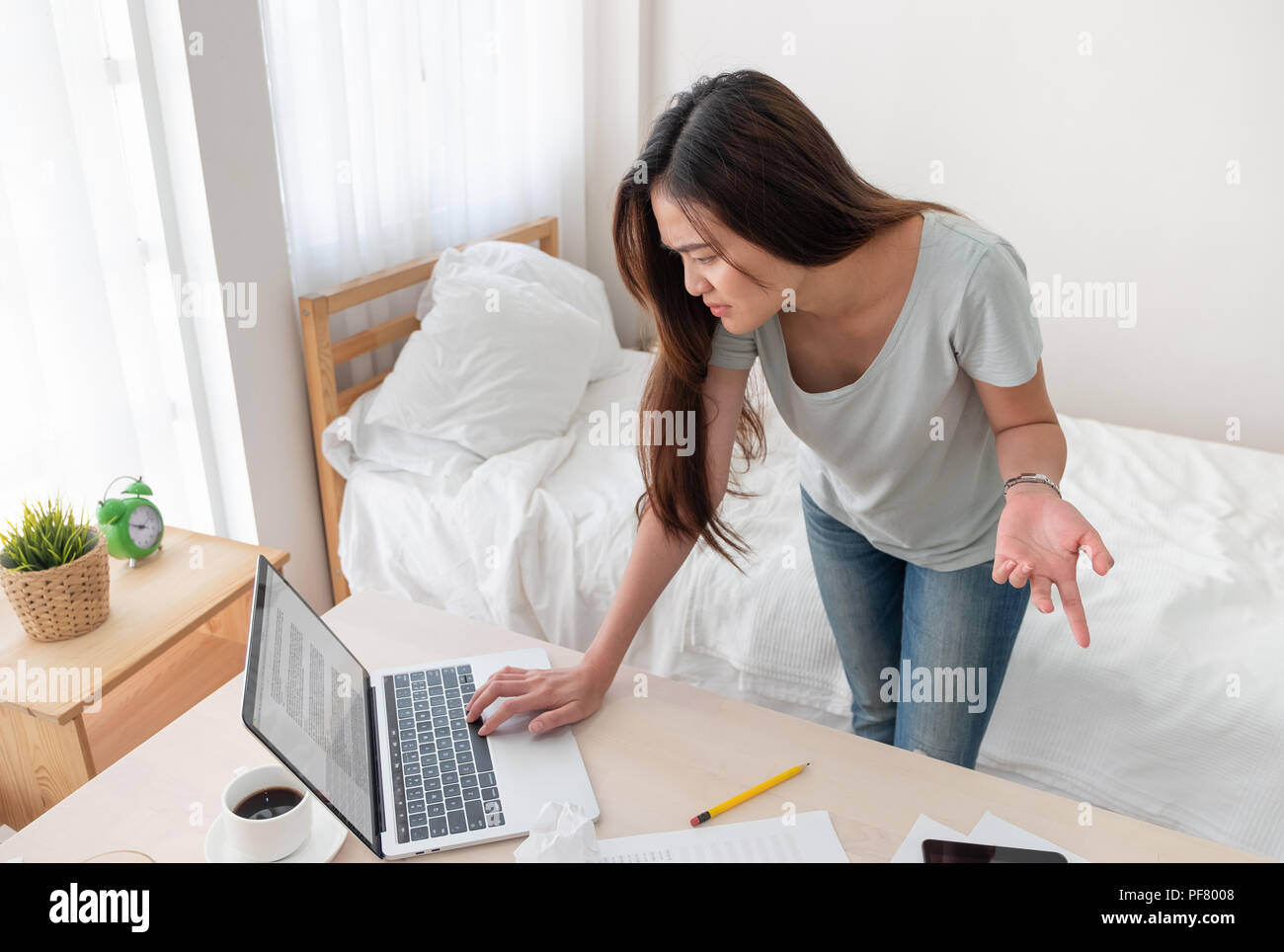 Mess woman stress home hi-res stock photography and images - Alamy