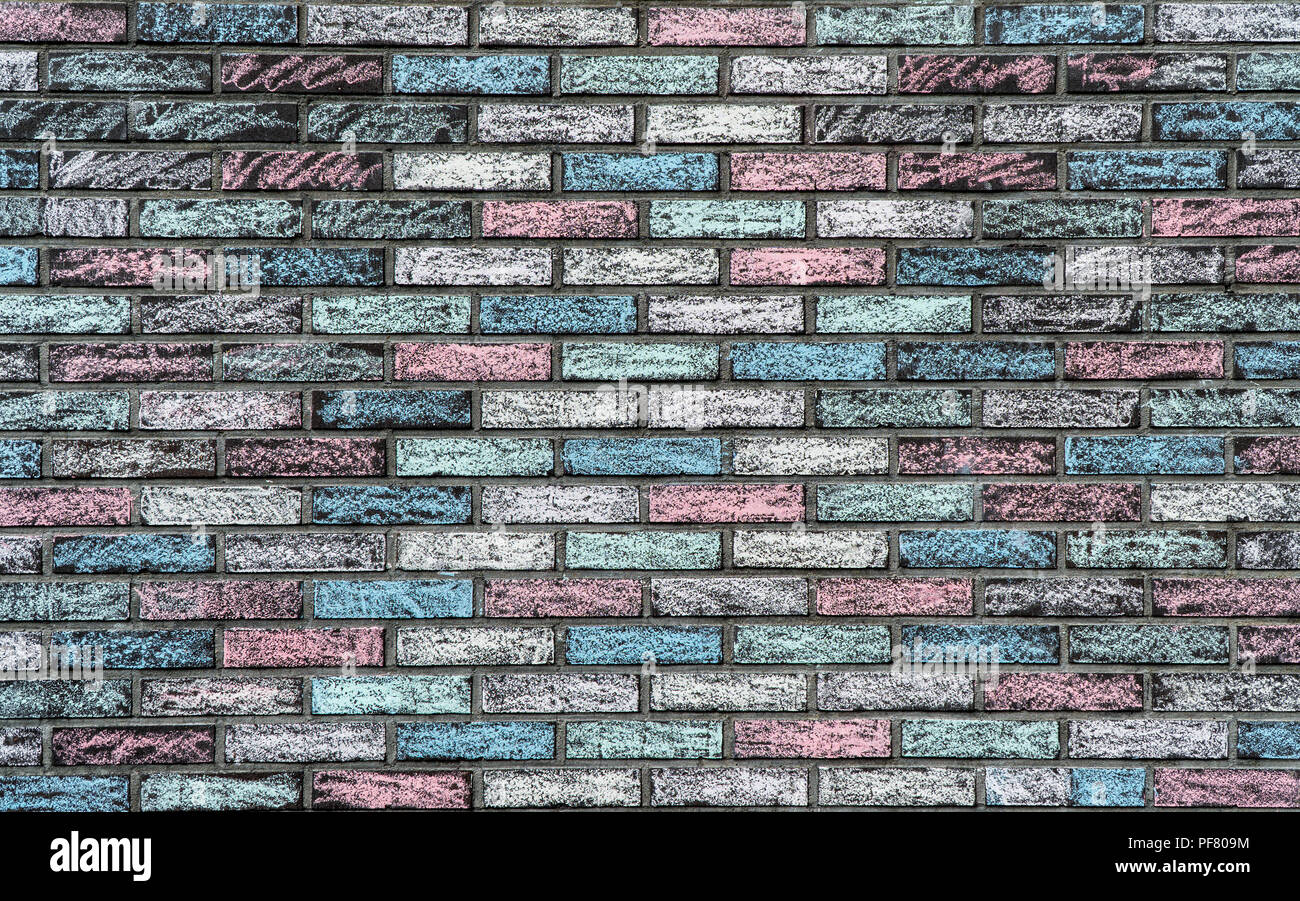 Colorful texture of a bricks wall Stock Photo - Alamy