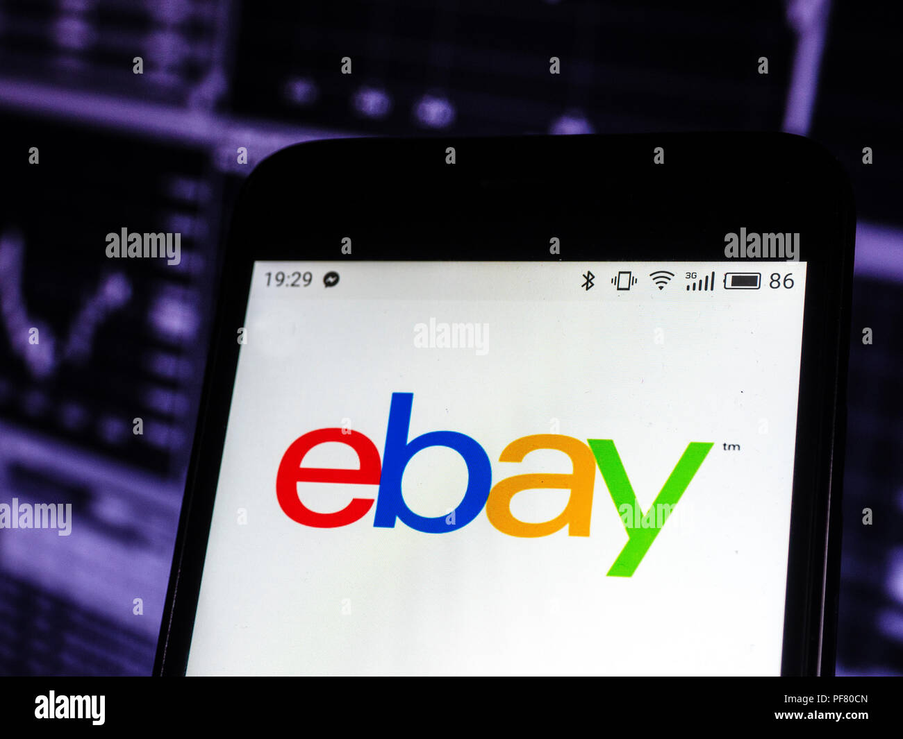 eBay company logo seen displayed on a smart phone Stock Photo - Alamy