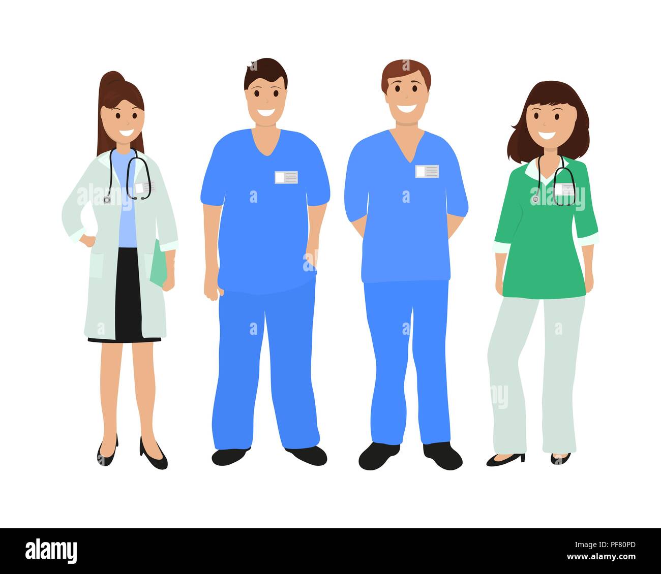 Group of doctors standing Stock Vector Images - Alamy