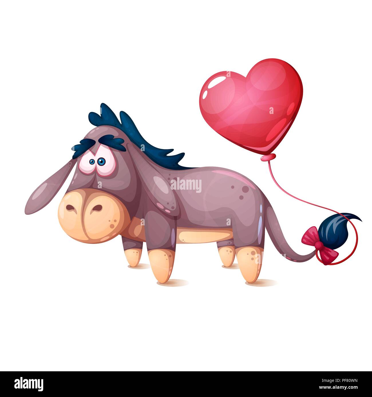 Cute red horse character Cut Out Stock Images & Pictures - Alamy