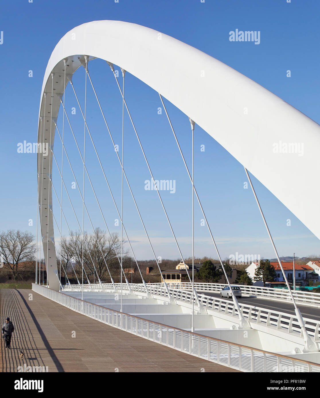 View of the pedestrianised lane of the Cittadella bridge. Cittadella ...