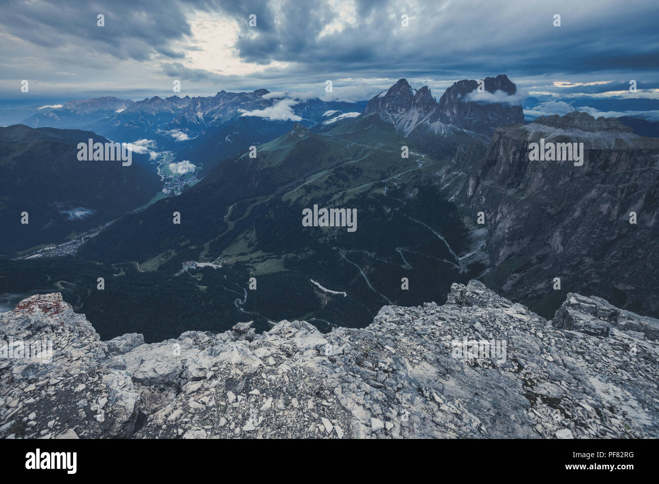 High Alpine mountain dramatic landscape, Dolomites Alps, Italy Stock ...