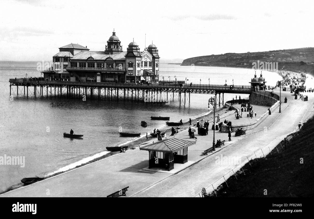 Colwyn bay old pier Black and White Stock Photos & Images - Alamy