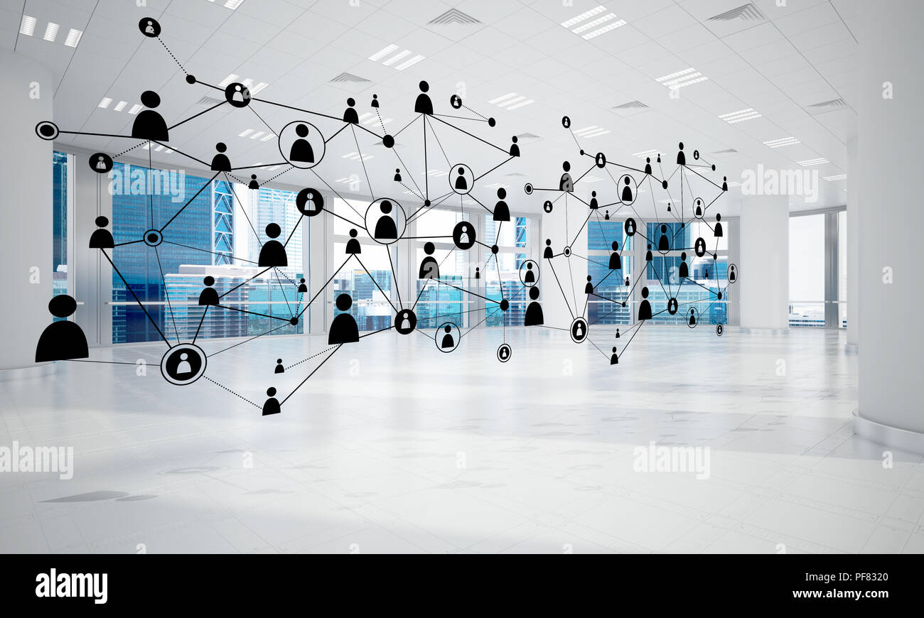 Networking and wireless connection as concept for effective modern ...