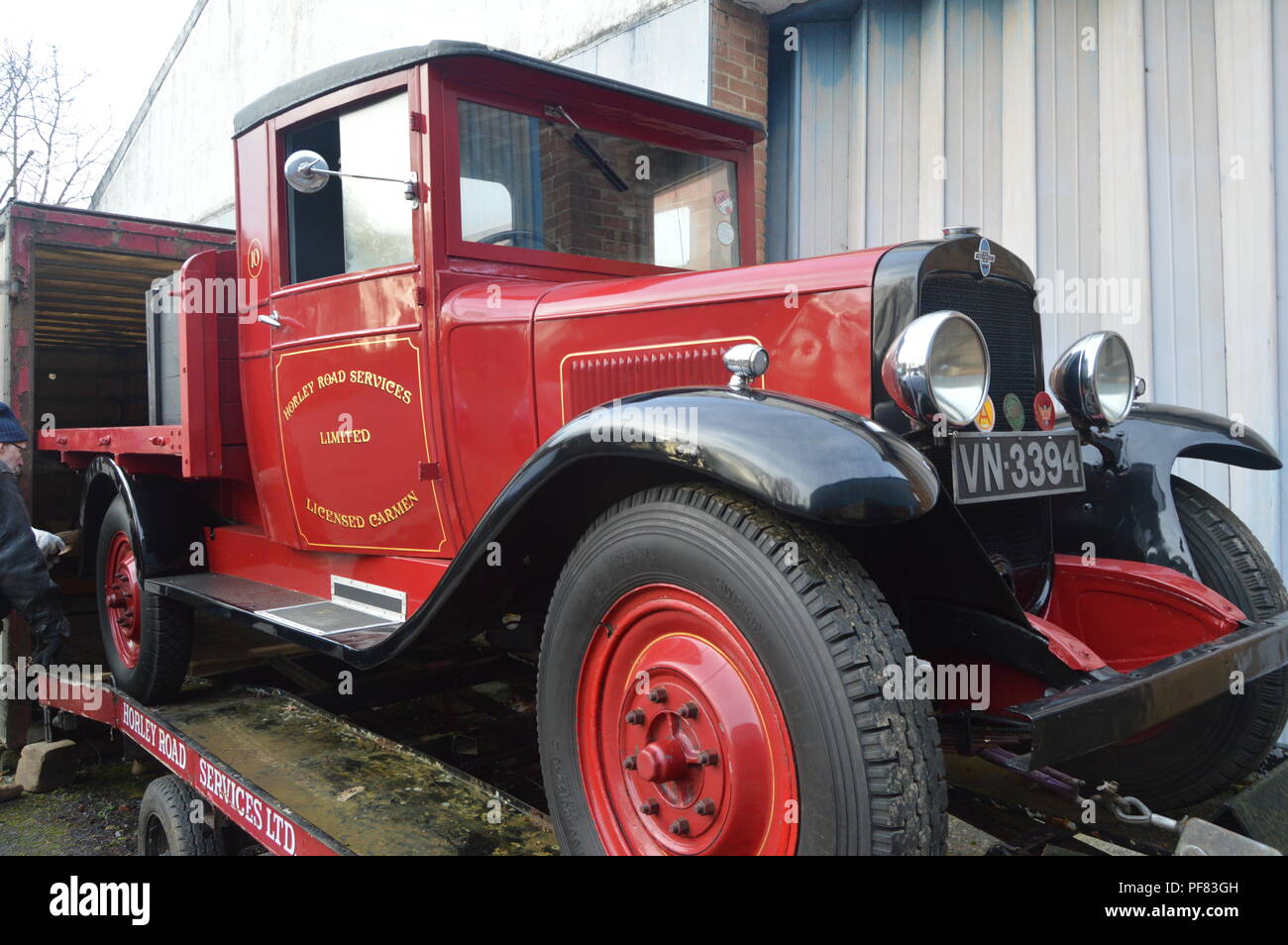 Vintage red chevy Stock Photo - Alamy