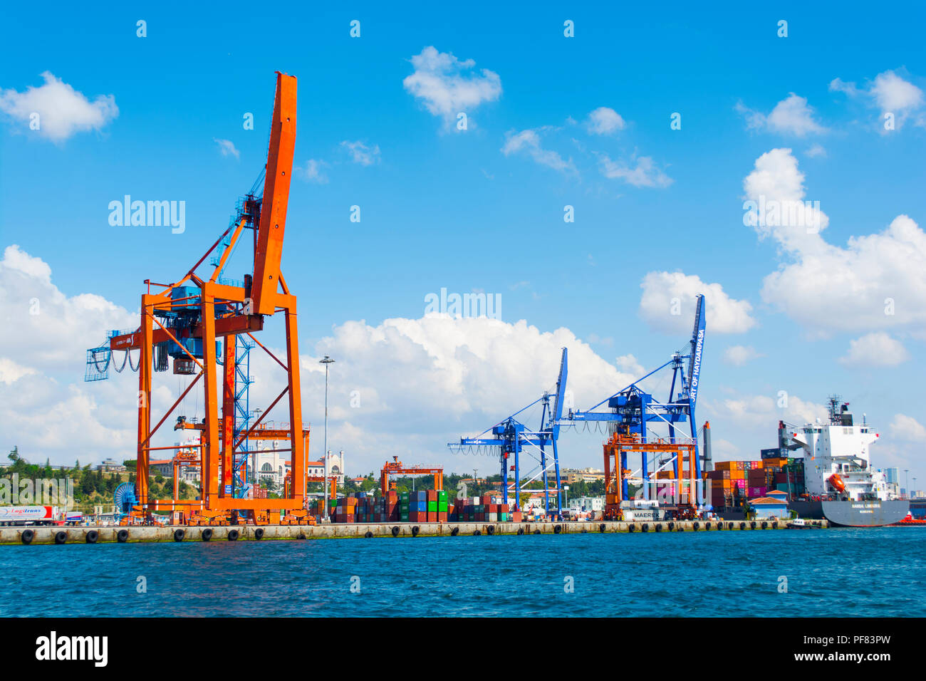 Port of Haydarpasa, istanbul, TURKEY - 13 Aug 2018 : The Port of ...