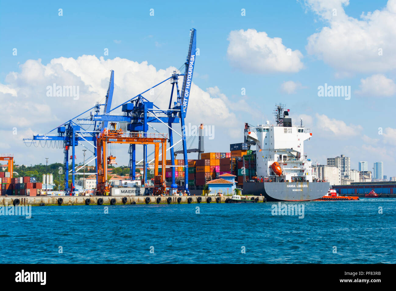 Port of Haydarpasa, istanbul, TURKEY - 13 Aug 2018 : The Port of ...