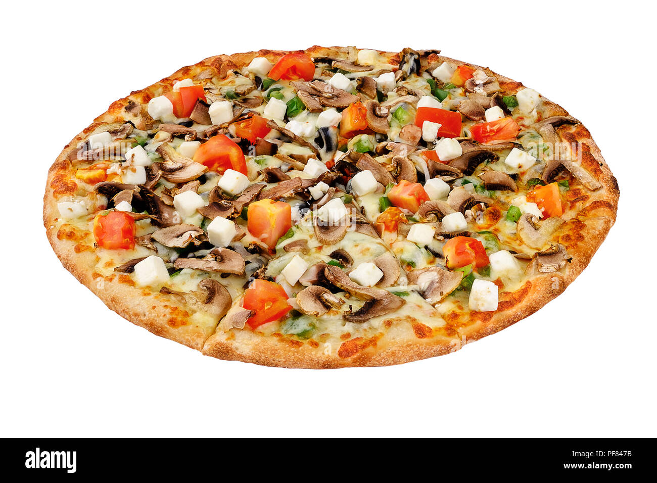 Pizza isolated on white background Stock Photo - Alamy
