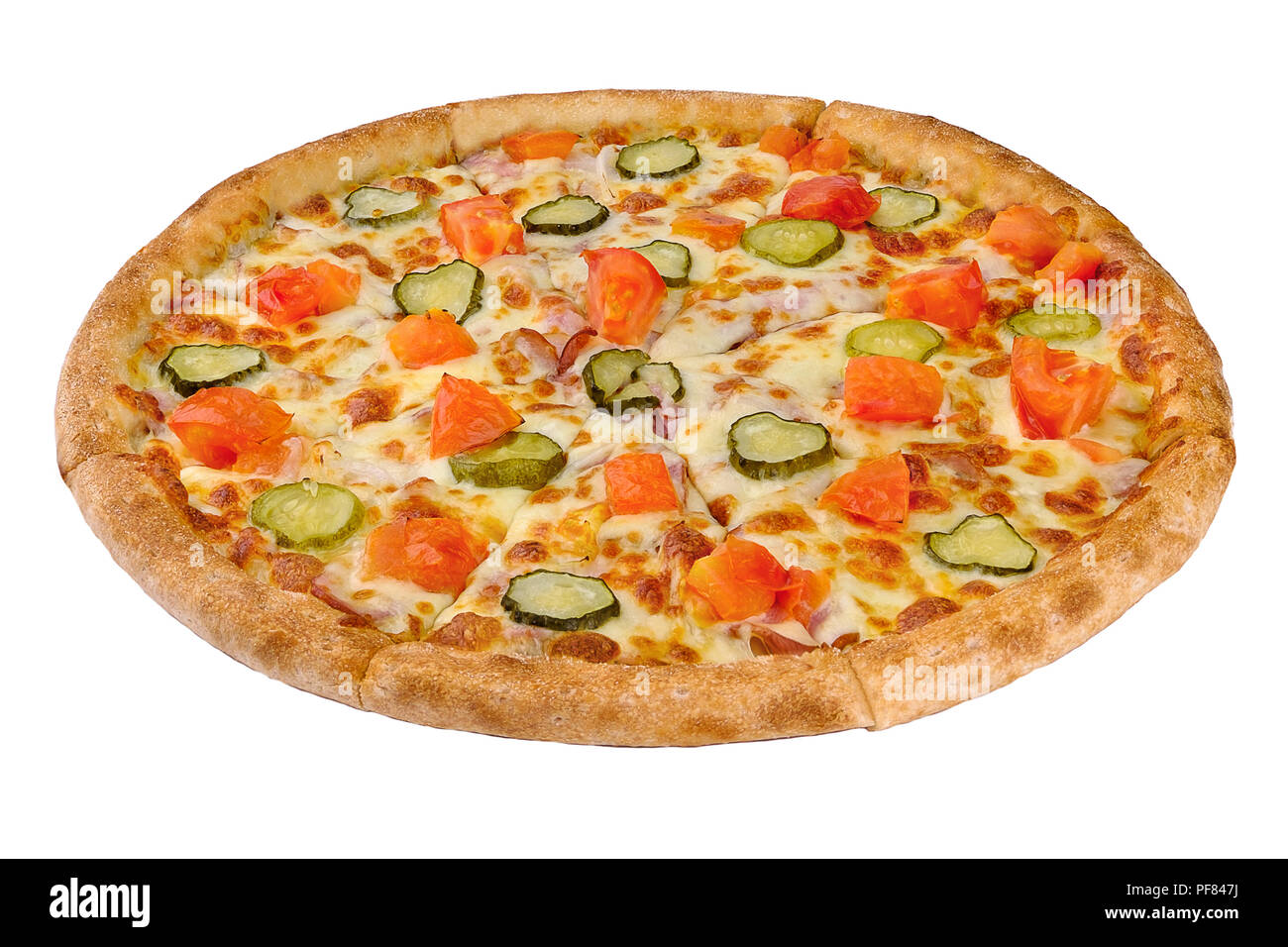 Pizza isolated on white background Stock Photo - Alamy
