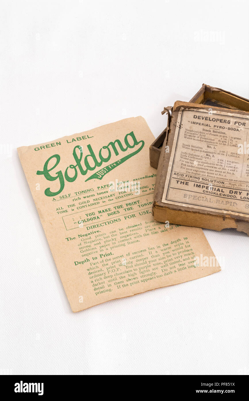 Old photography supplies from around period of WW1 - Goldona printing ...