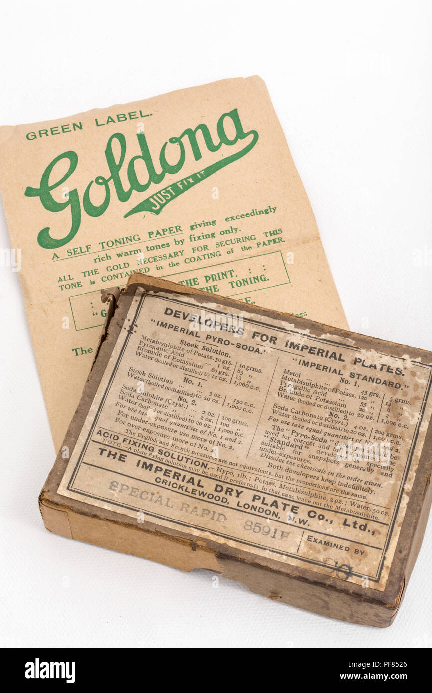 Old photography supplies from around period of WW1 - Goldona printing ...