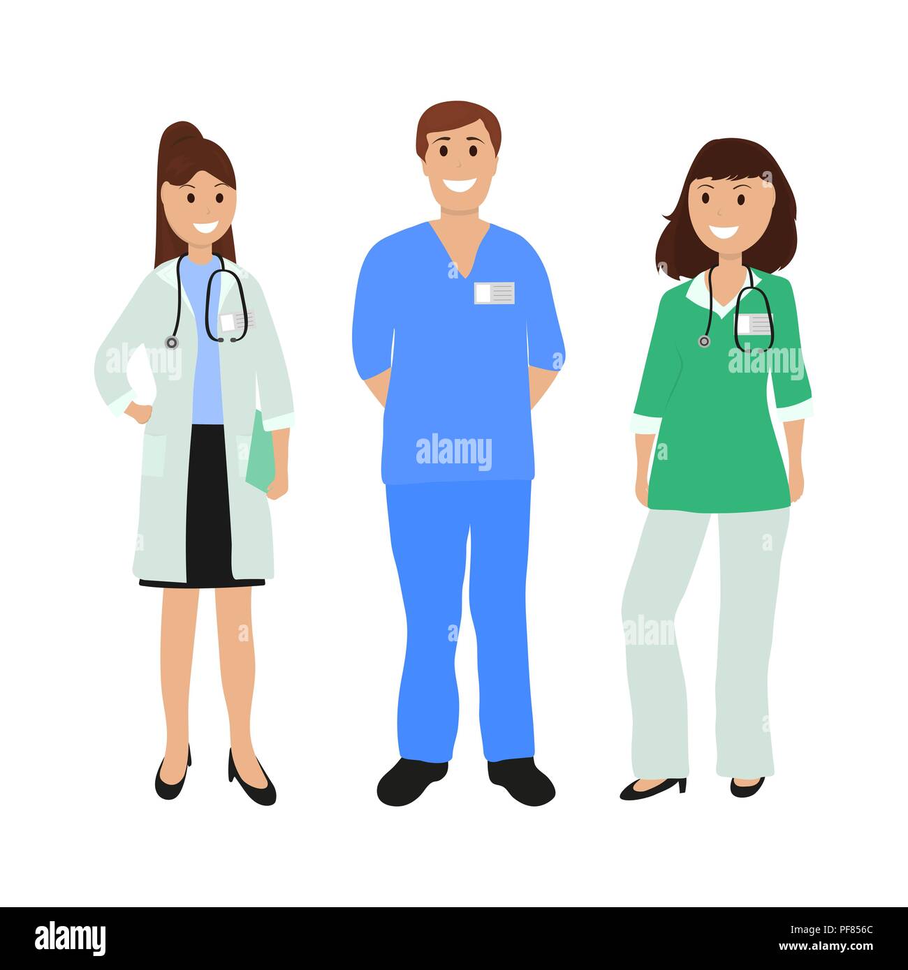 Group of doctors standing Stock Vector Images - Alamy