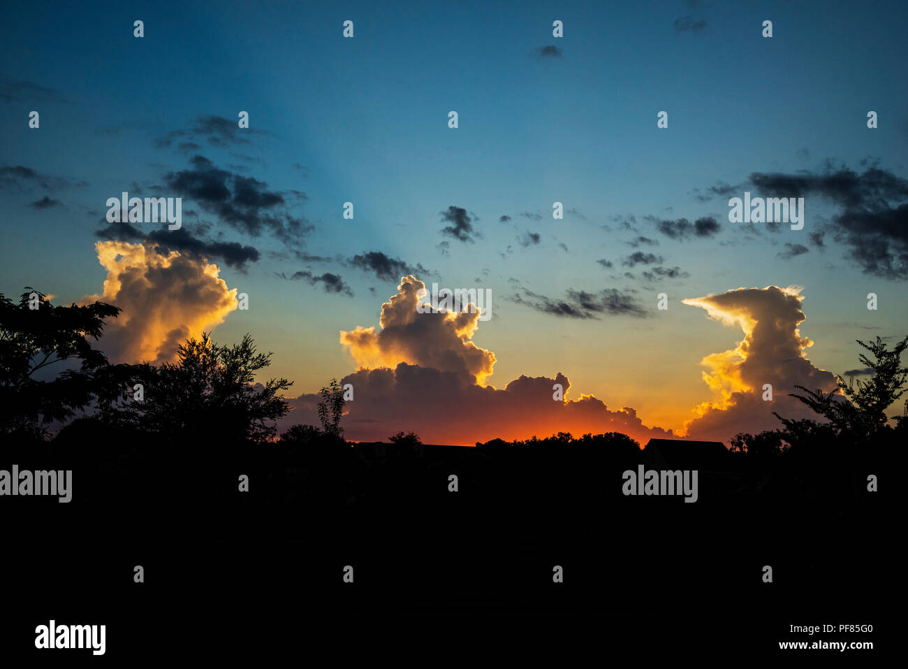 Sunset clouds in North Central Florida Stock Photo - Alamy