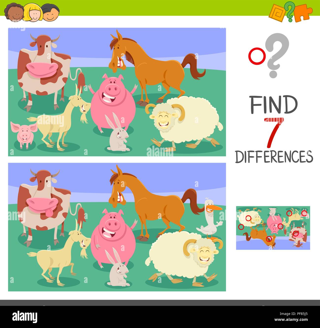 Differences test farm animals hi-res stock photography and images - Alamy
