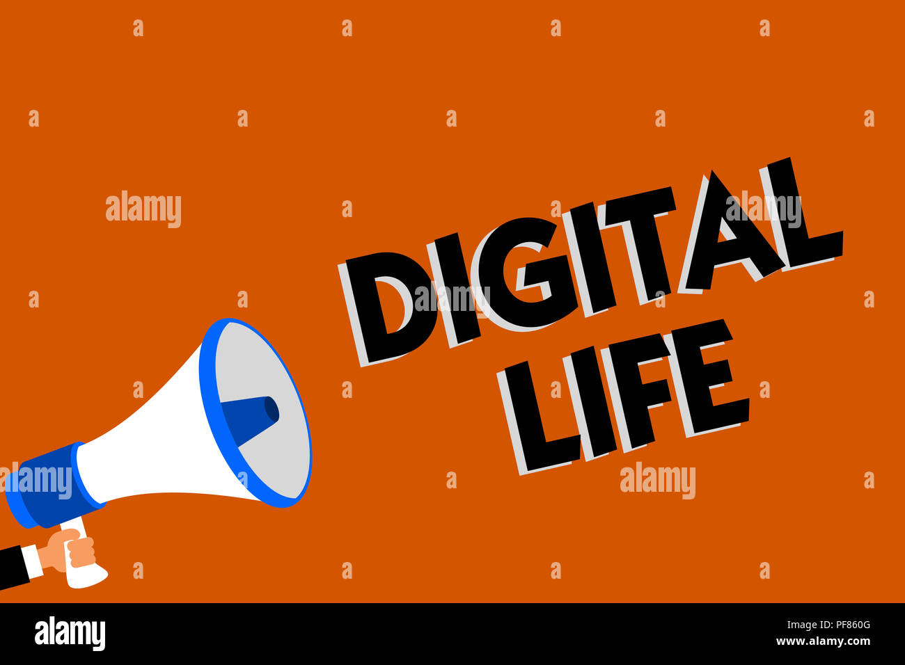 Conceptual hand writing showing Digital Life. Business photo showcasing ...