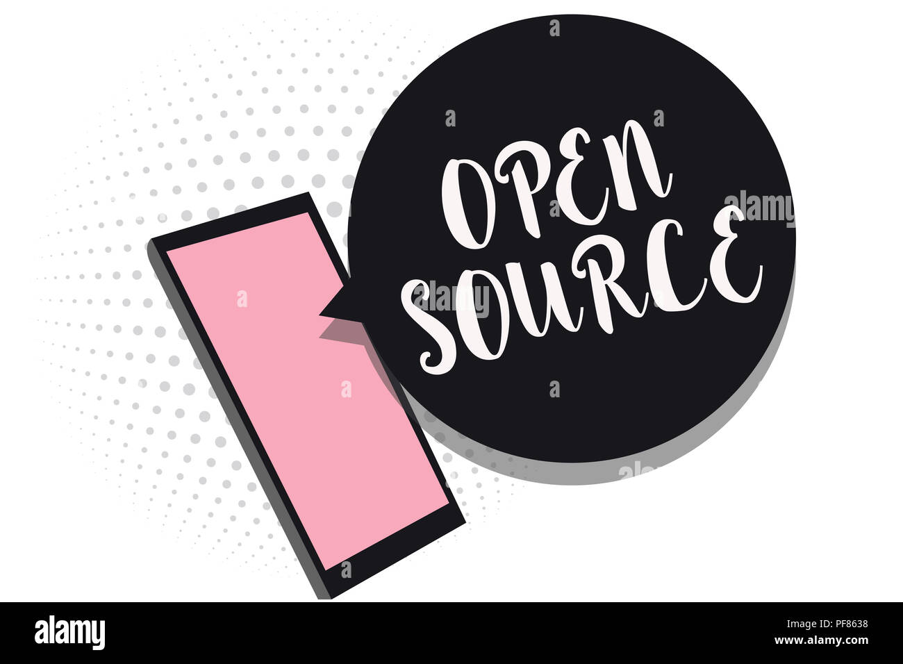 Word Writing Text Open Source Business Concept For Denoting Software
