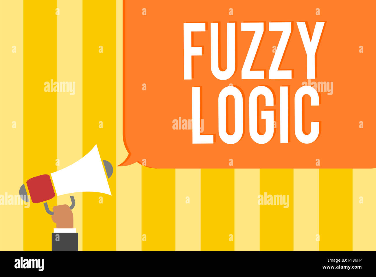 Text sign showing Fuzzy Logic. Conceptual photo checks for extent of ...