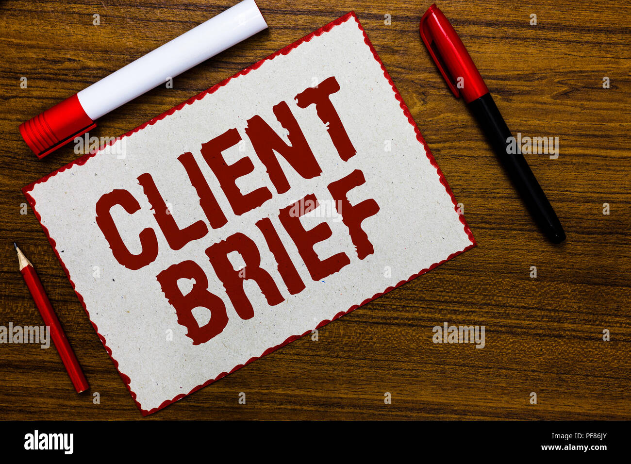 Handwriting text writing Client Brief. Concept meaning A documents ...