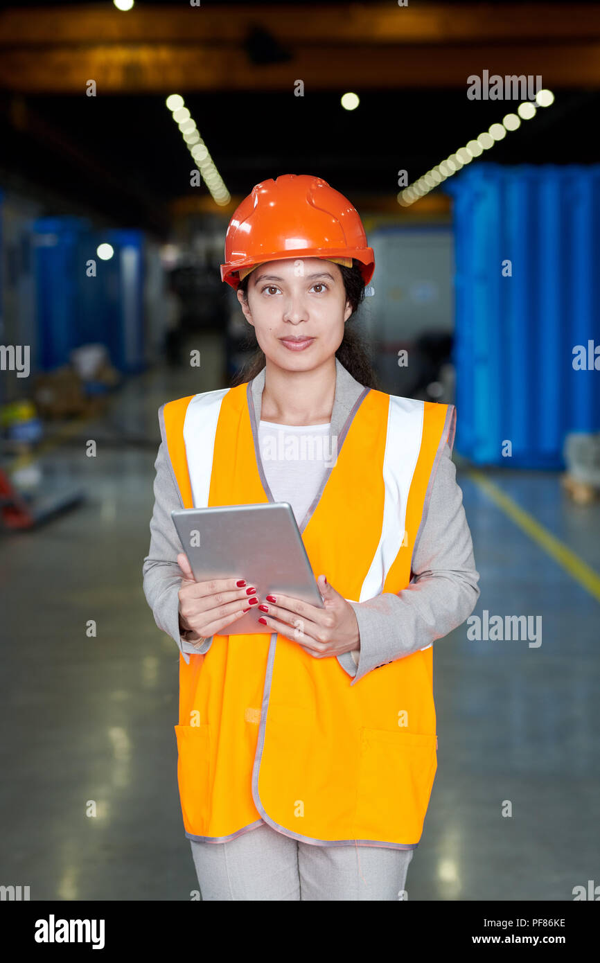 Female Factory Foreman Stock Photo - Alamy