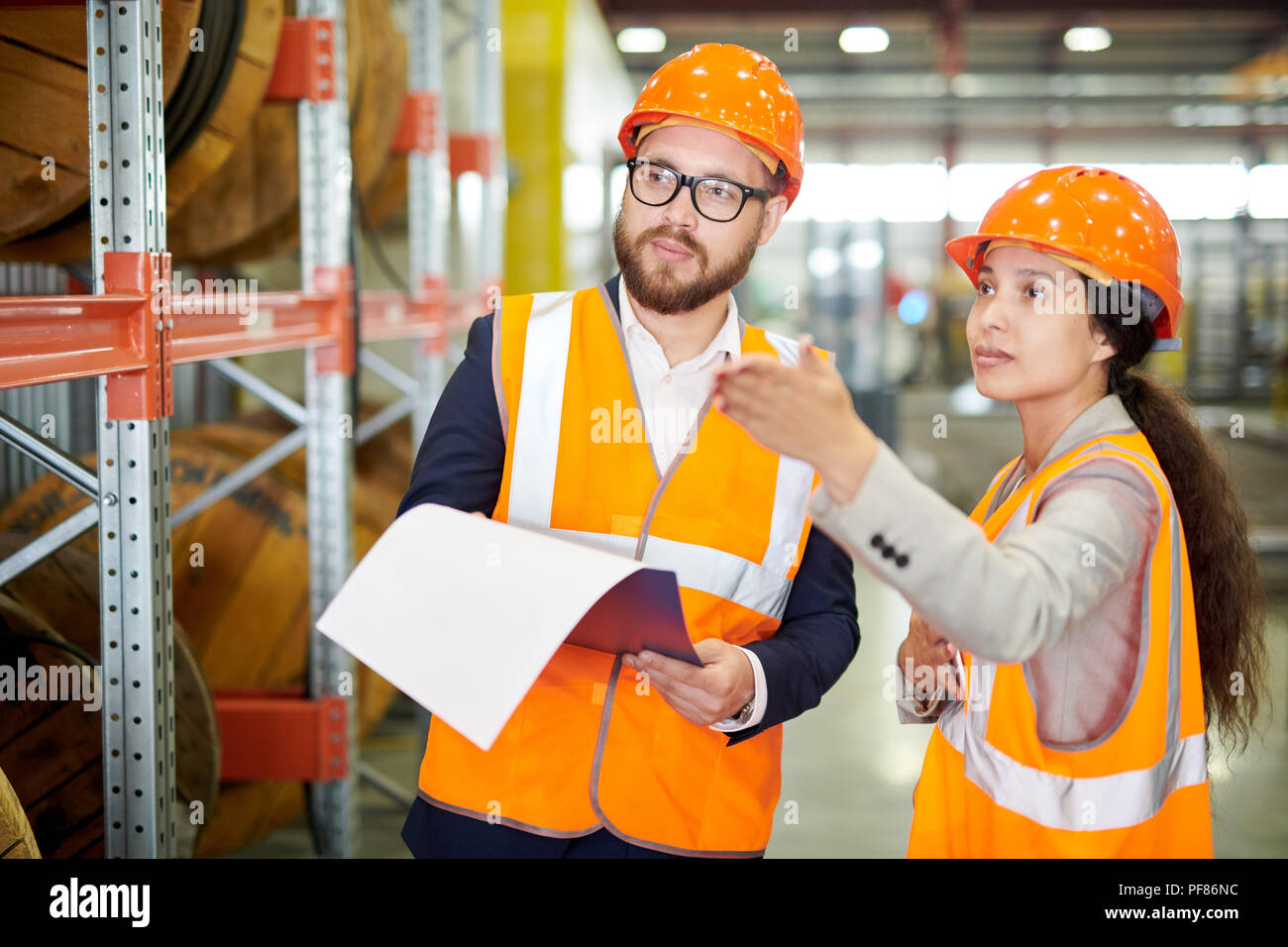 Inspection Tour at Factory Stock Photo - Alamy