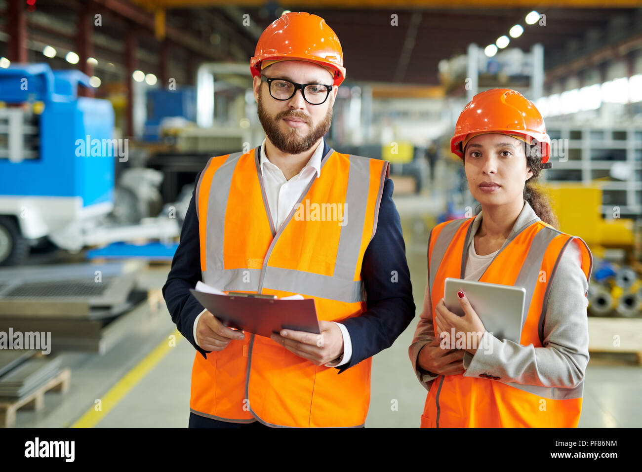 Portrait of Factory Employees Stock Photo - Alamy