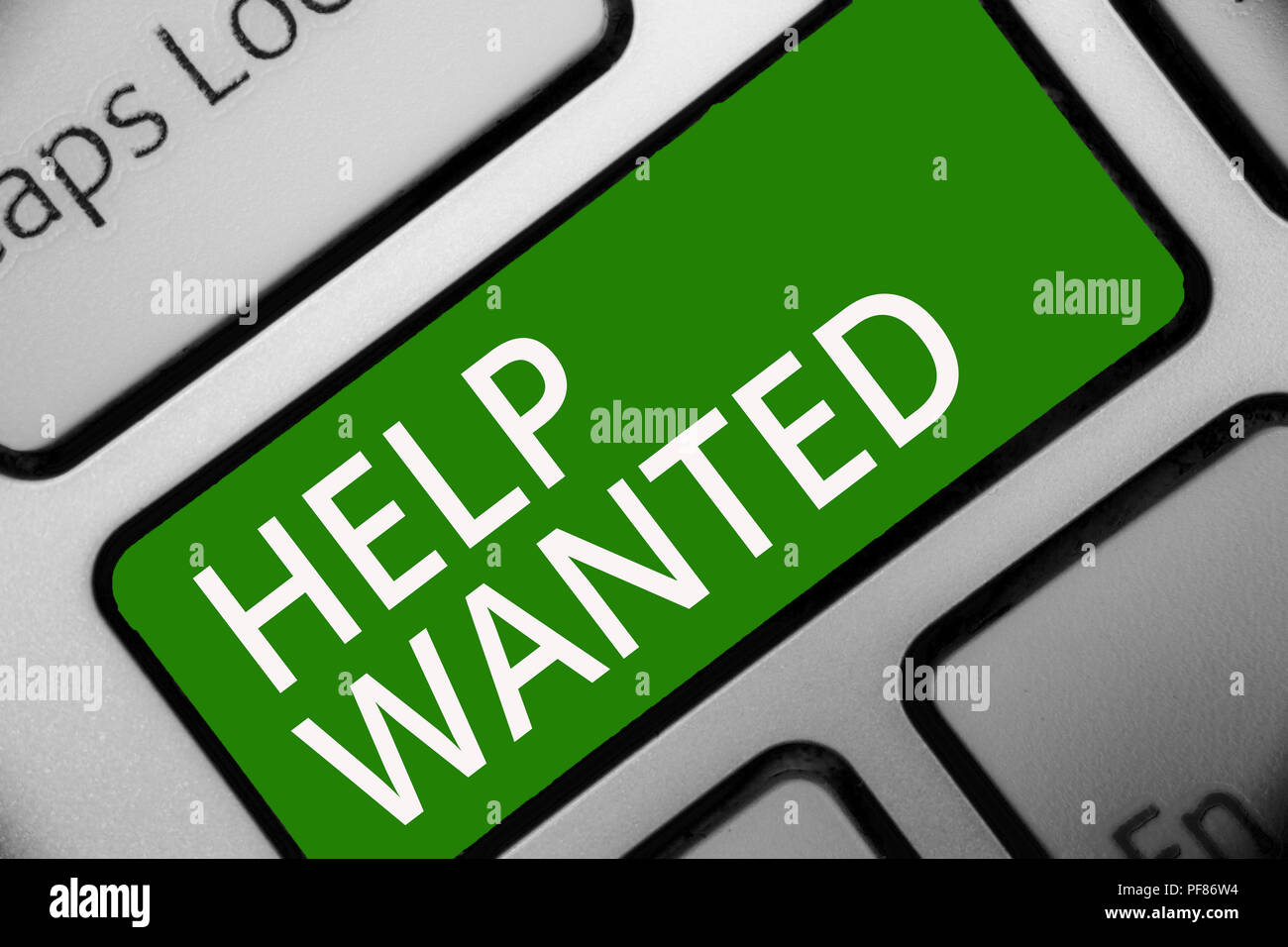 Text sign showing Help Wanted. Conceptual photo advertisement placed in ...