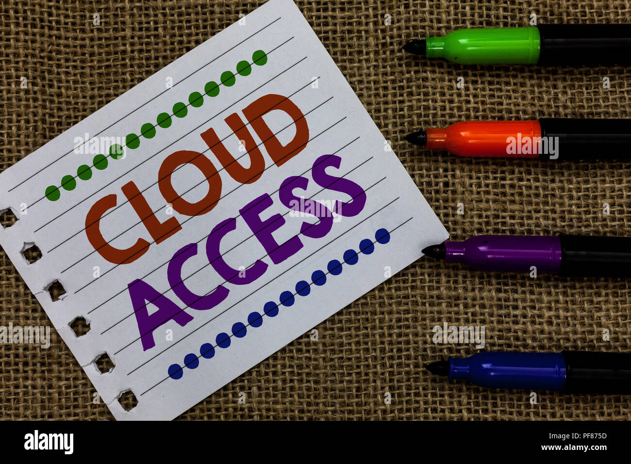 Handwriting Text Writing Cloud Access Concept Meaning Software Tool