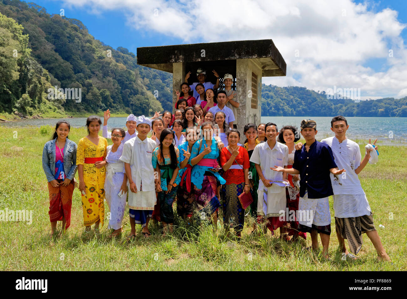 Smiling Balinese at Lake Tamblingan, Bali, Indonesia Stock Photo - Alamy