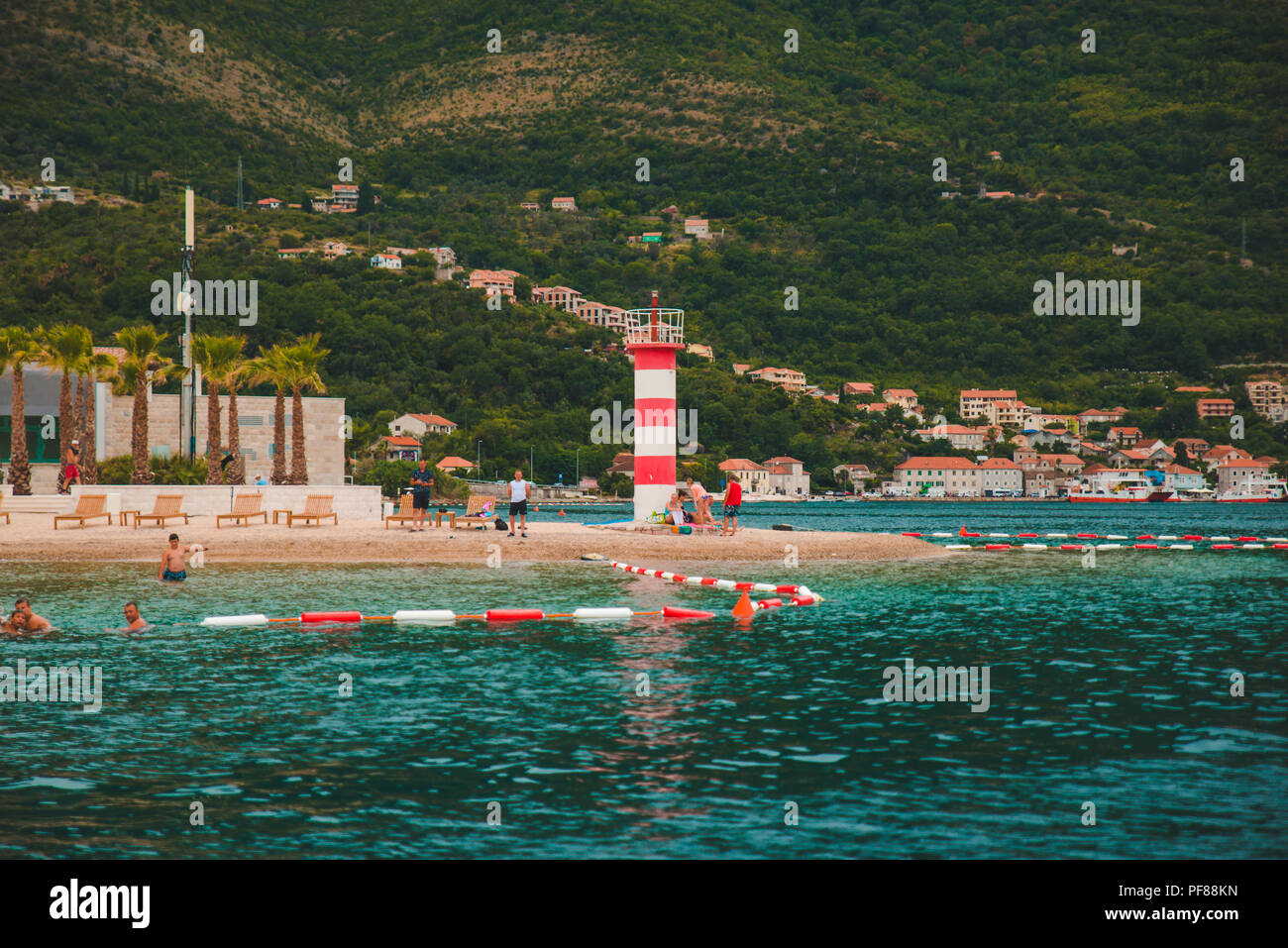 lighthouse in kotor bay, montenegro. summer vacation Stock Photo - Alamy