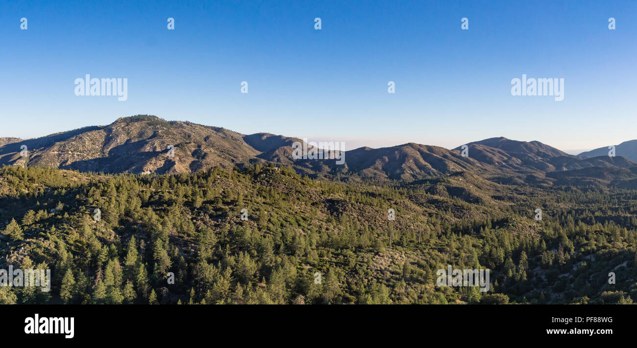 Line of mountain tops and ridges in the National Forest of southern ...