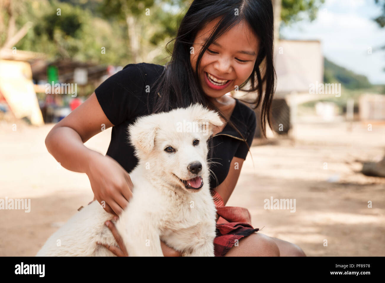 Homeless woman dog hi-res stock photography and images - Alamy