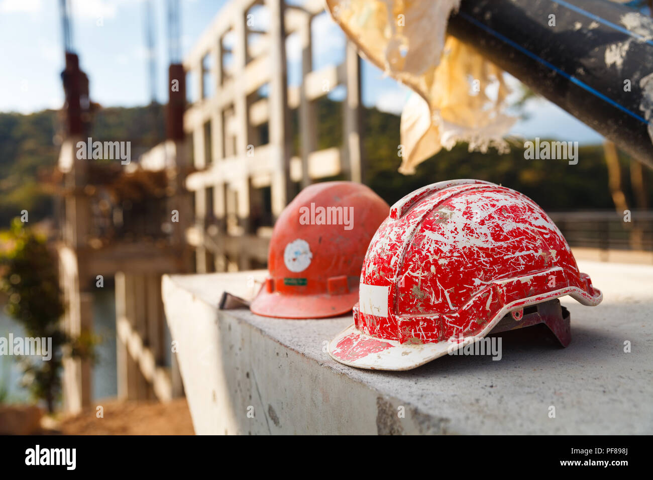 Safety Helmet Engineering Construction worker equipment Stock Photo - Alamy