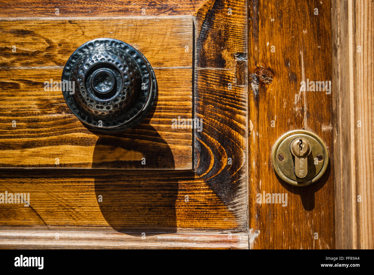 Detail of Ottoman style traditional wooden Turkish house door Stock ...