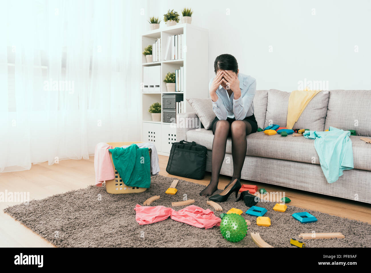 Work from home kids asian hi-res stock photography and images - Alamy