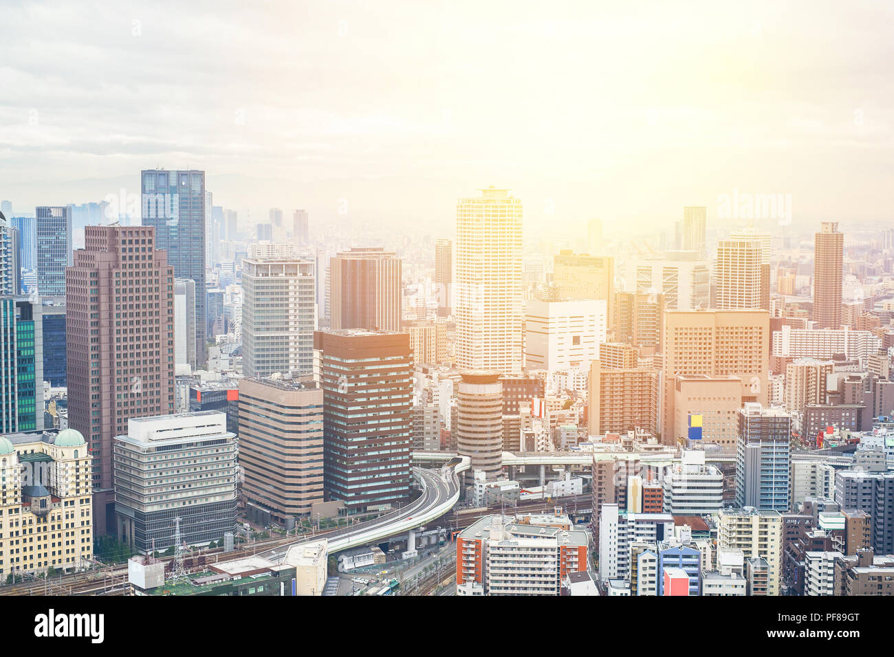 Business concept for real estate and corporate construction - panoramic ...